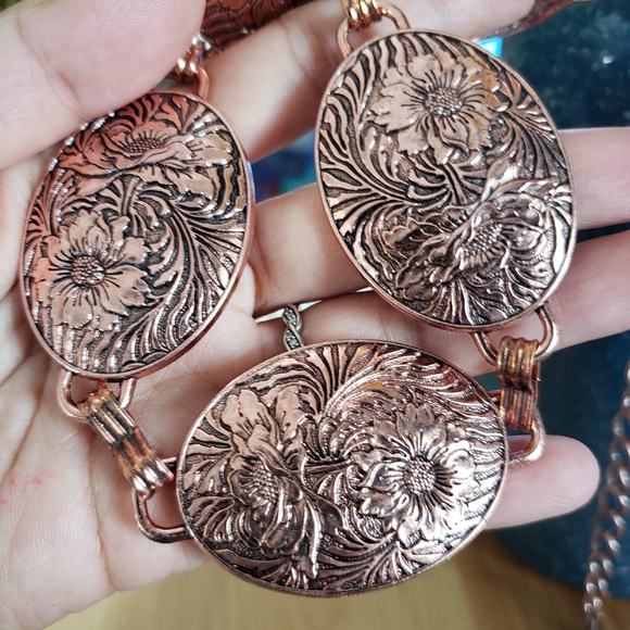 PONCRAFTS | Accessories | Vintage Waist Chain Flower Oval Shaped Style ...